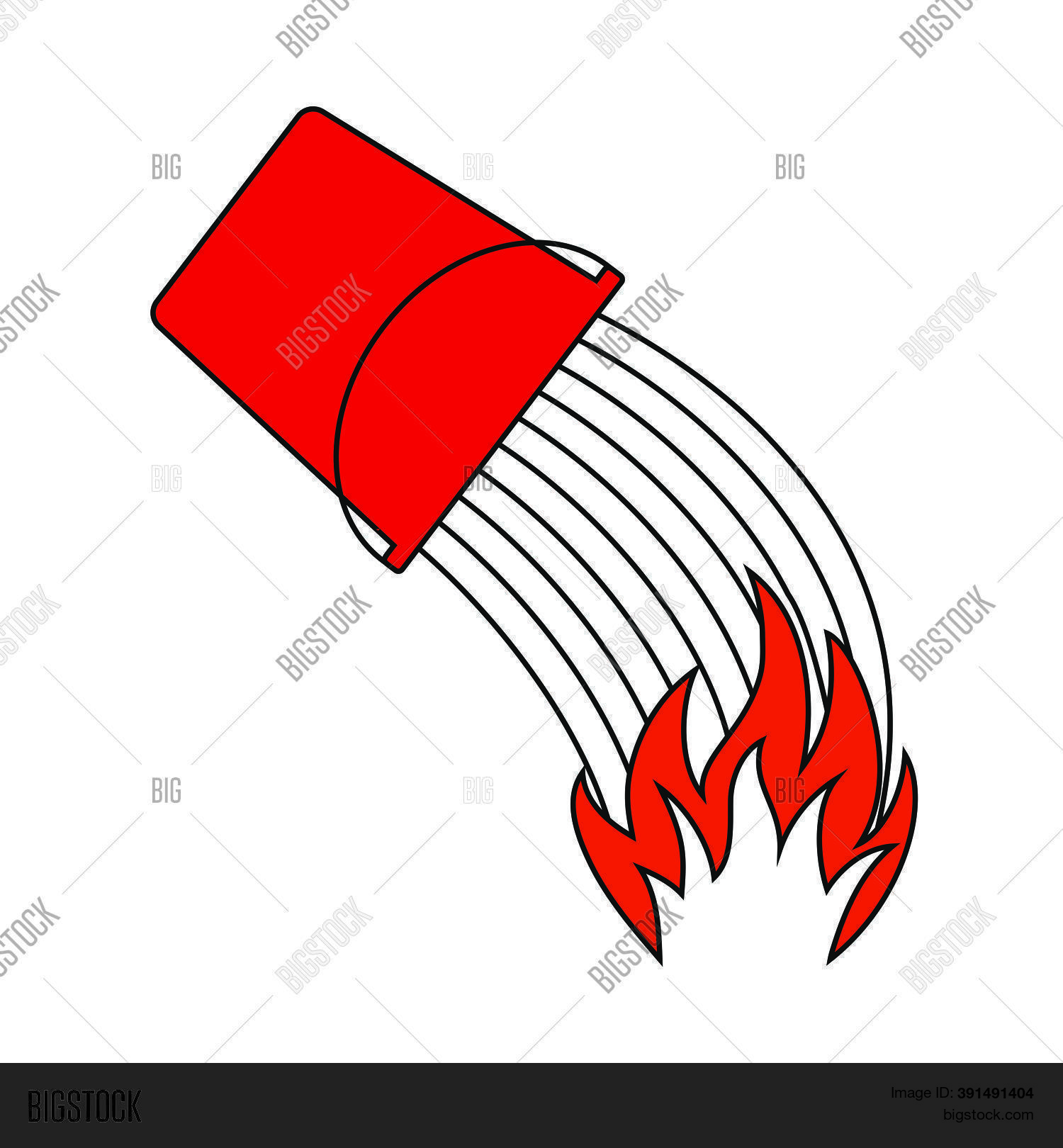Fire Bucket Icon. Vector & Photo (Free Trial) | Bigstock