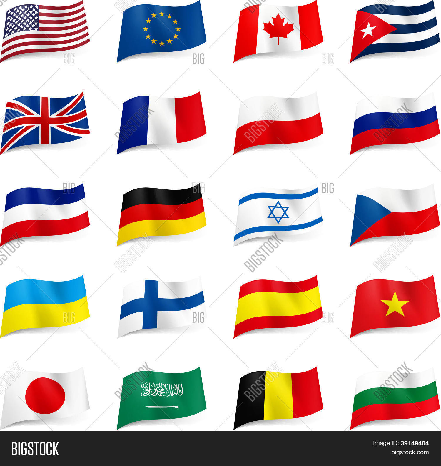 Set World Flags Icons Vector & Photo (Free Trial) | Bigstock