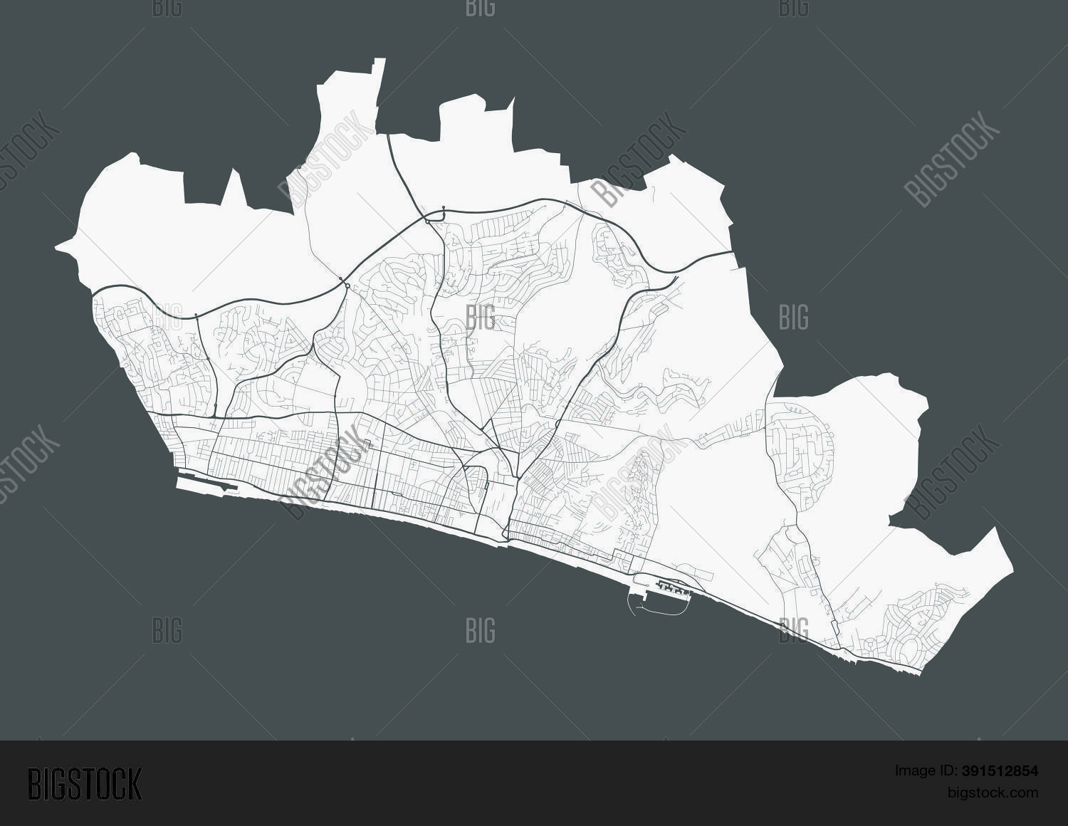 Brighton & Hove Map. Vector & Photo (Free Trial) | Bigstock