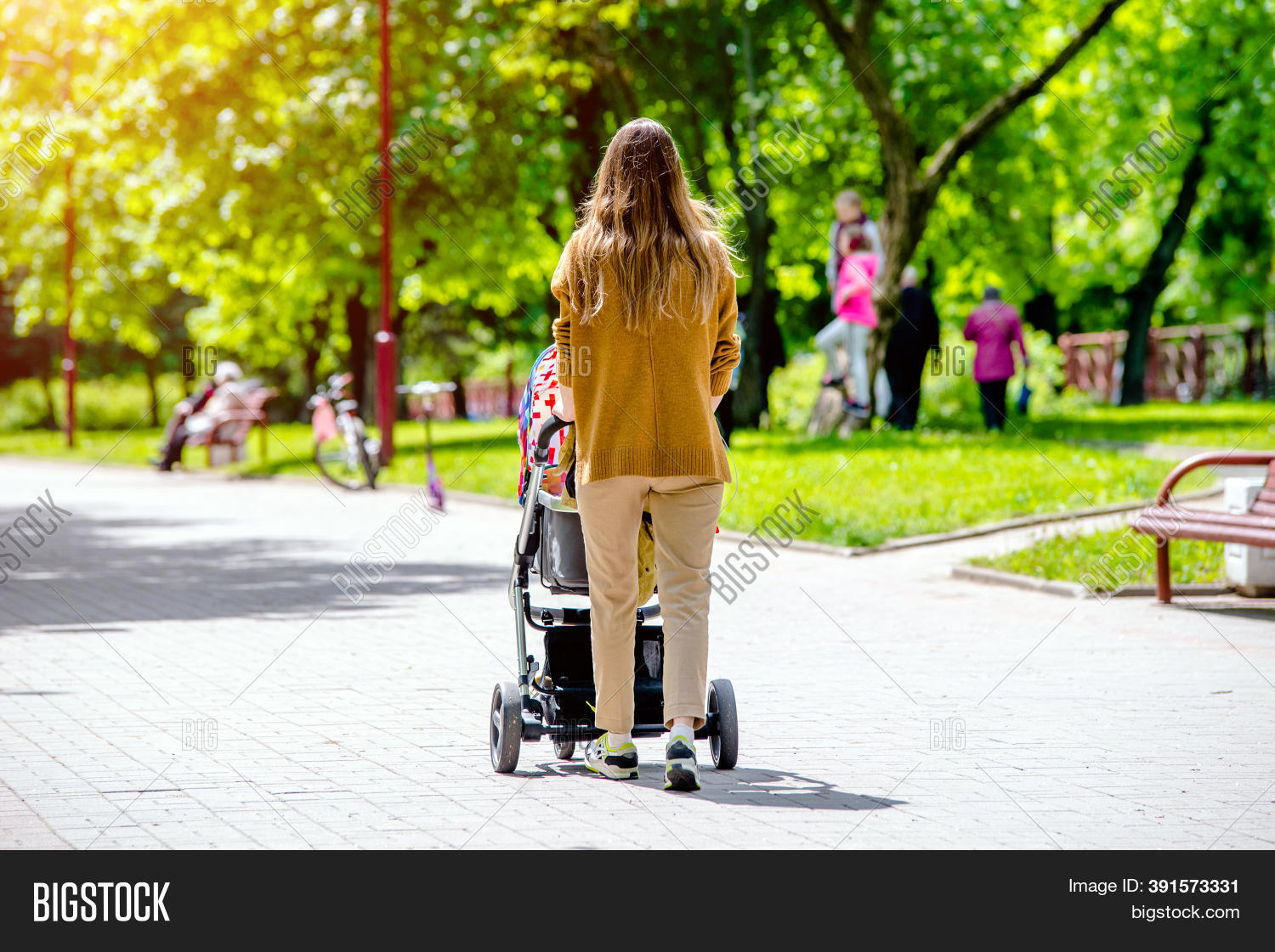 Mother Wheeling Pram Image & Photo (Free Trial) | Bigstock