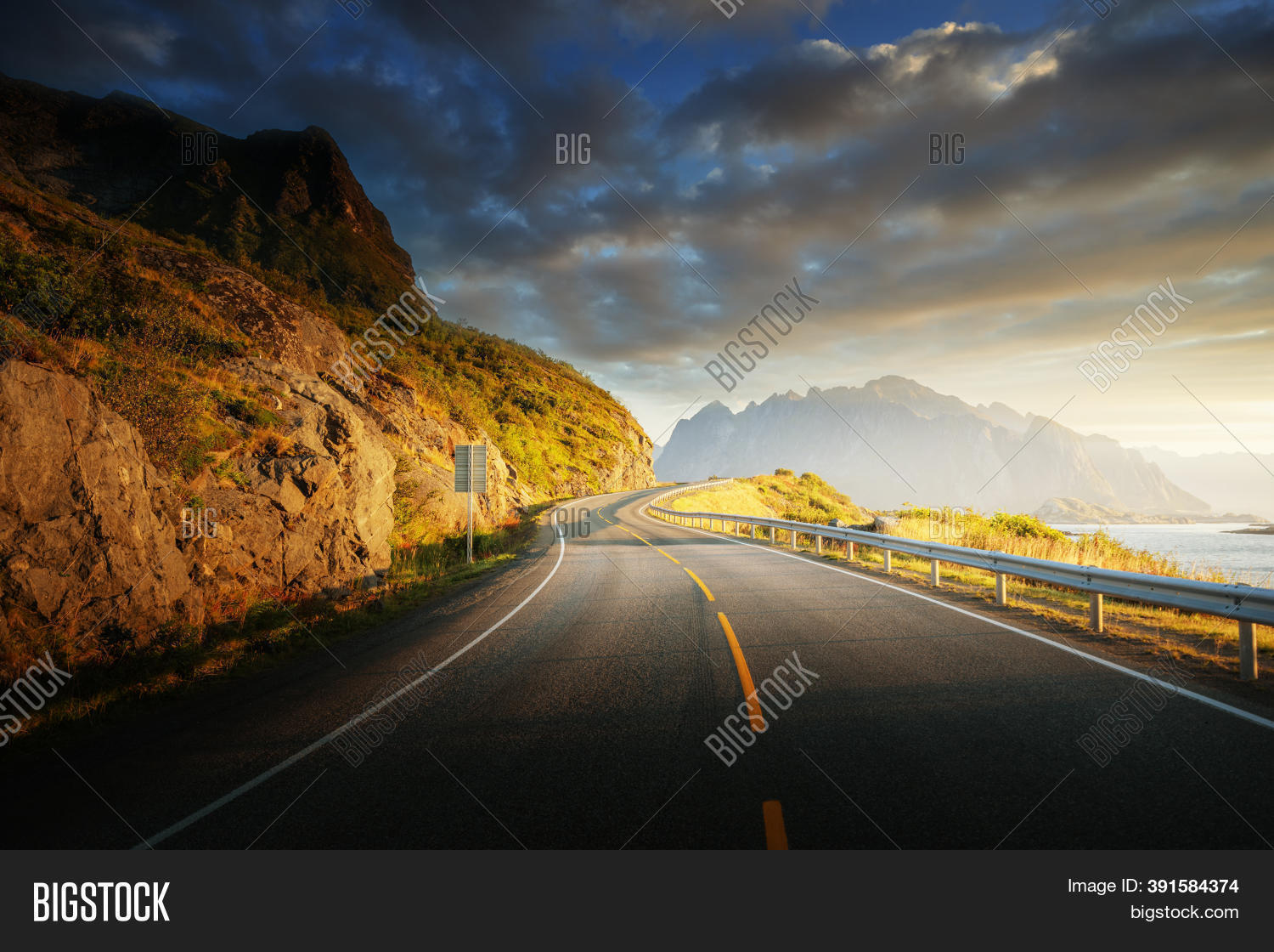 Road By Sea Sunrise Image & Photo (Free Trial) | Bigstock