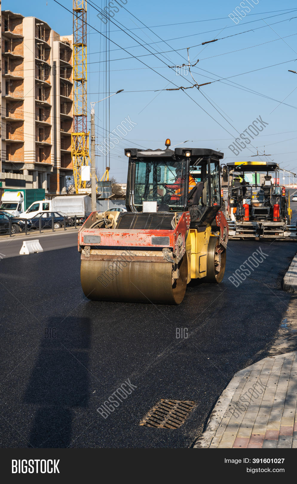 Asphalt Road Roller Image & Photo (Free Trial) | Bigstock