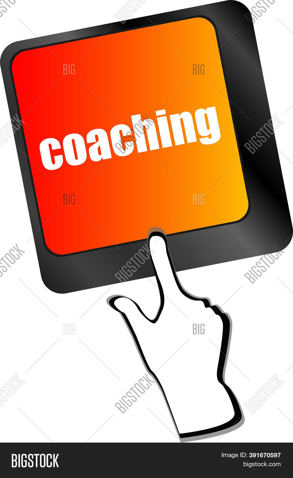 Coaching Button On Image & Photo (Free Trial) | Bigstock