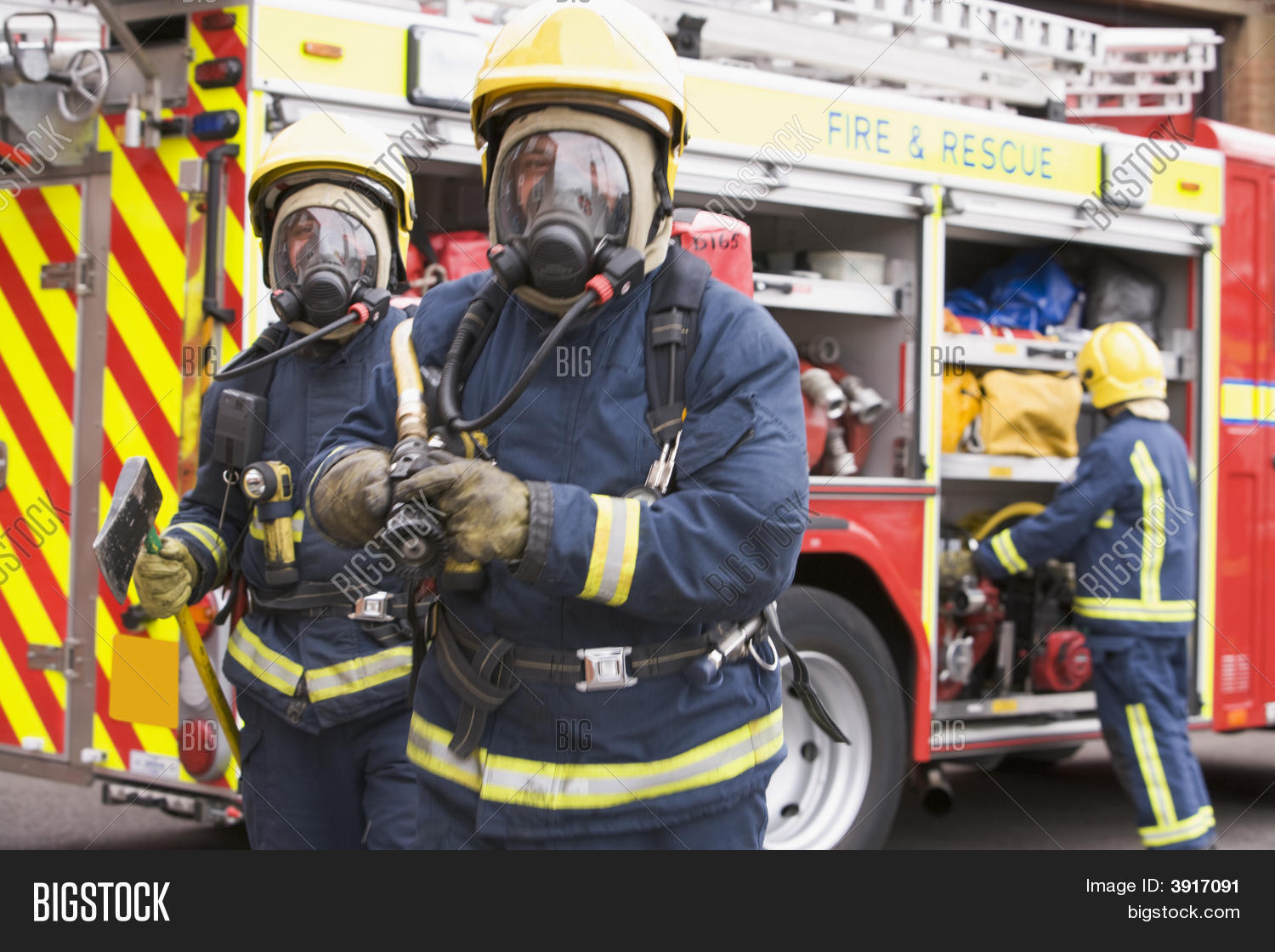 Two Firefighters Hose Image & Photo (Free Trial) | Bigstock