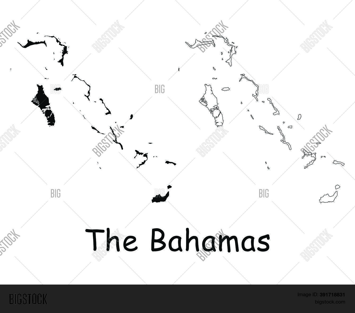 Bahamas Country Map. Vector & Photo (Free Trial) | Bigstock
