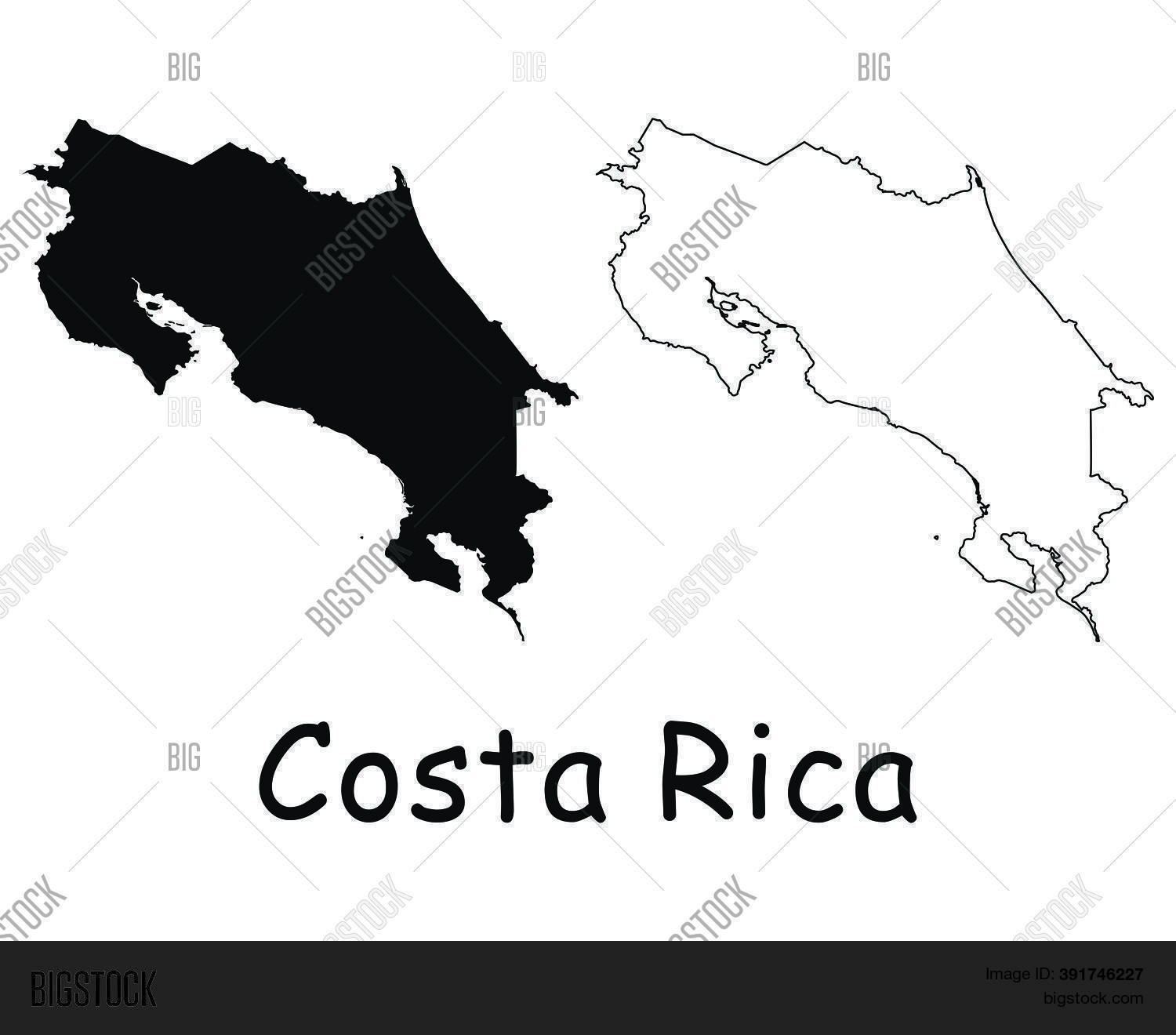 Costa Rica Country Vector & Photo (Free Trial) | Bigstock