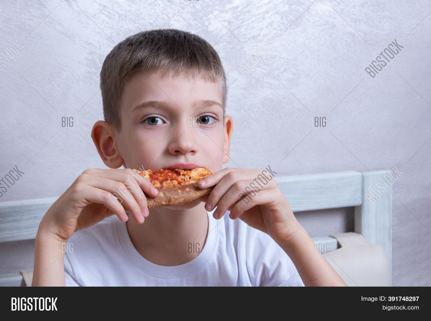 Cute Boy Eating Slice Image & Photo (Free Trial) | Bigstock