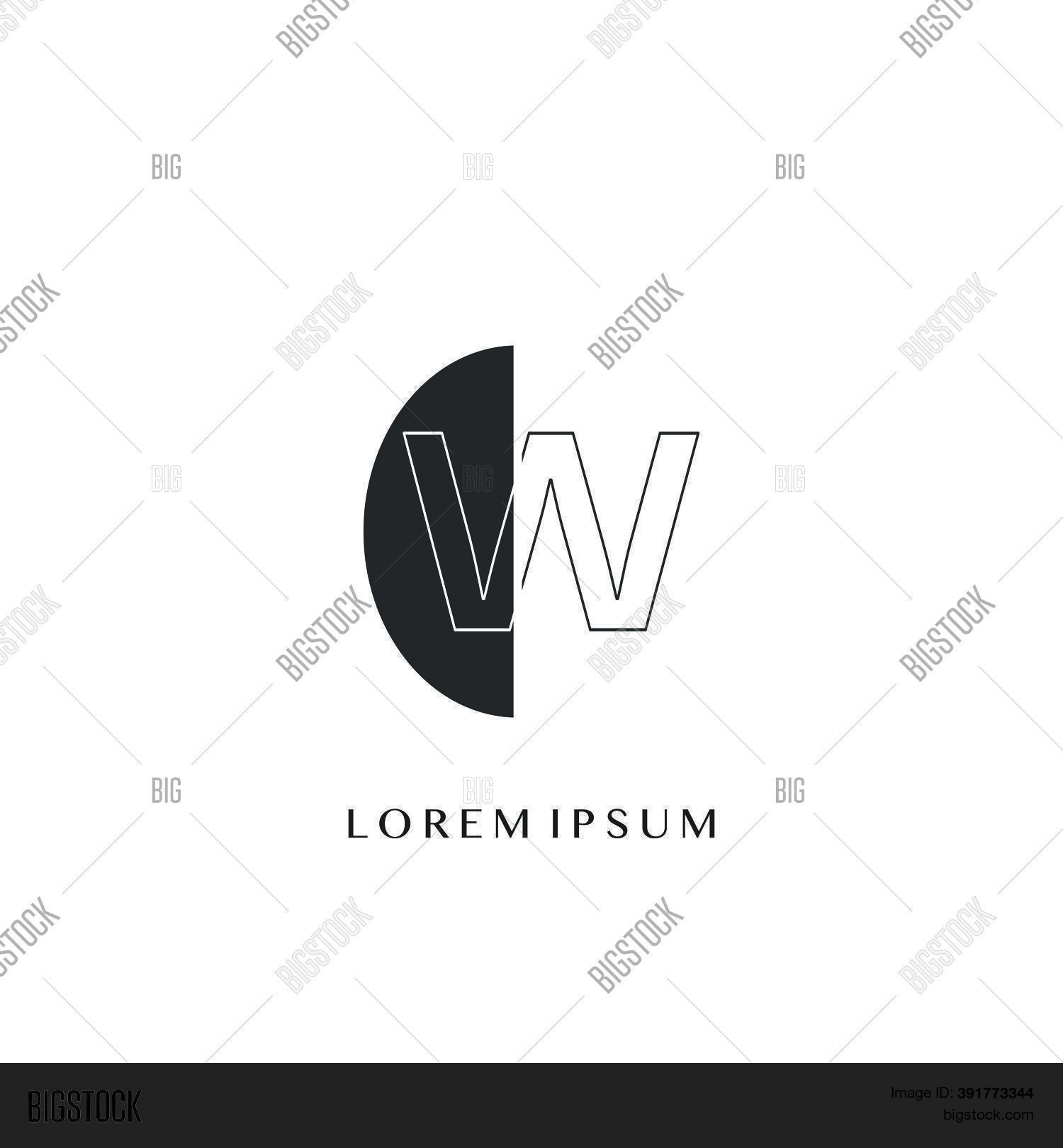 Outline Letter W Vector & Photo (Free Trial) | Bigstock