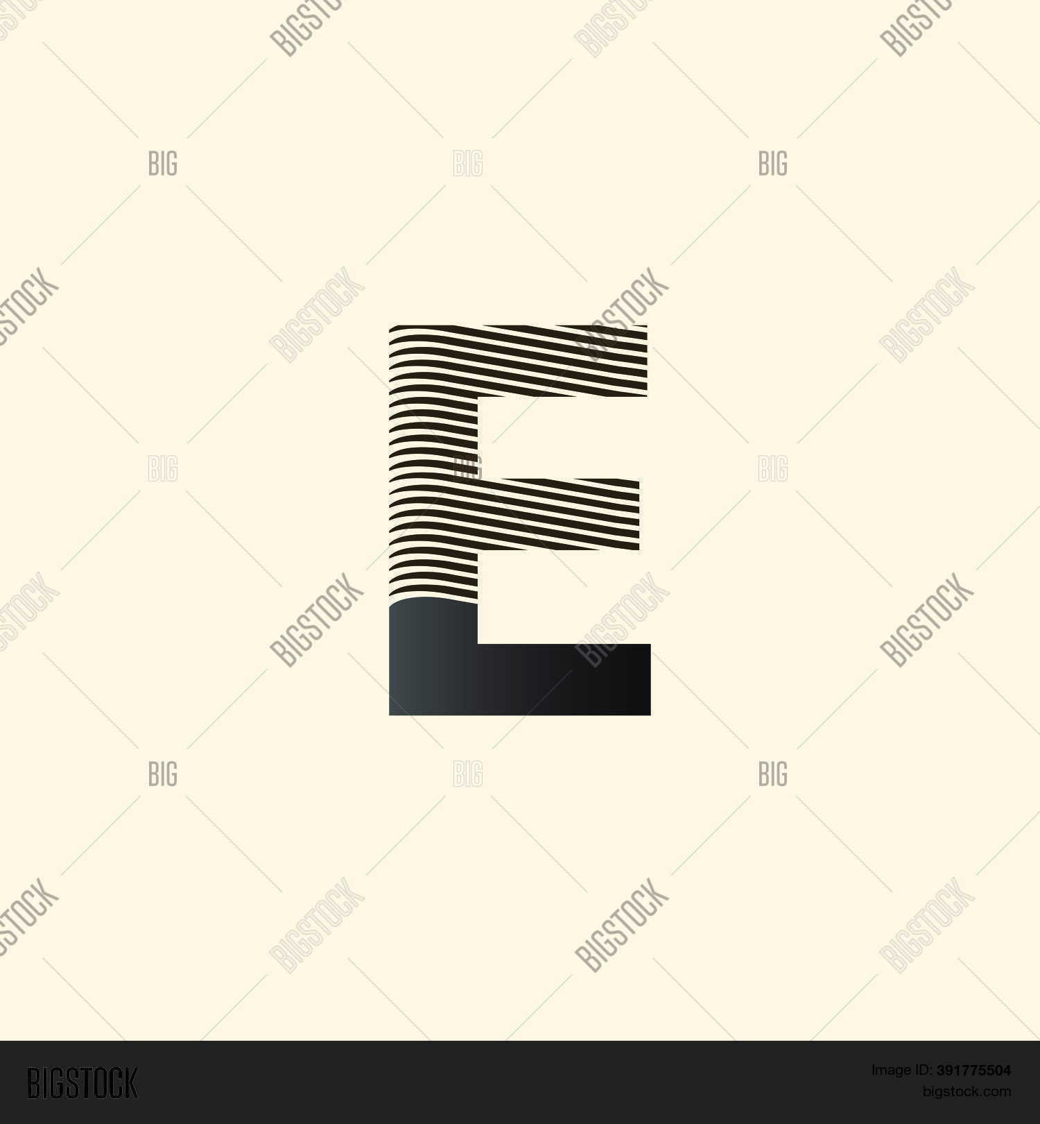 Line Stripes Letter E Vector & Photo (Free Trial) | Bigstock