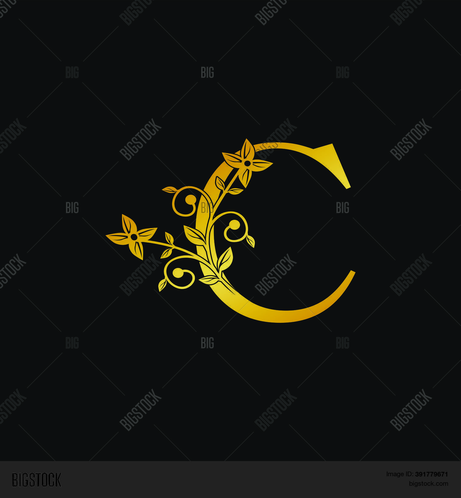 Golden Letter C Vector & Photo (Free Trial) | Bigstock