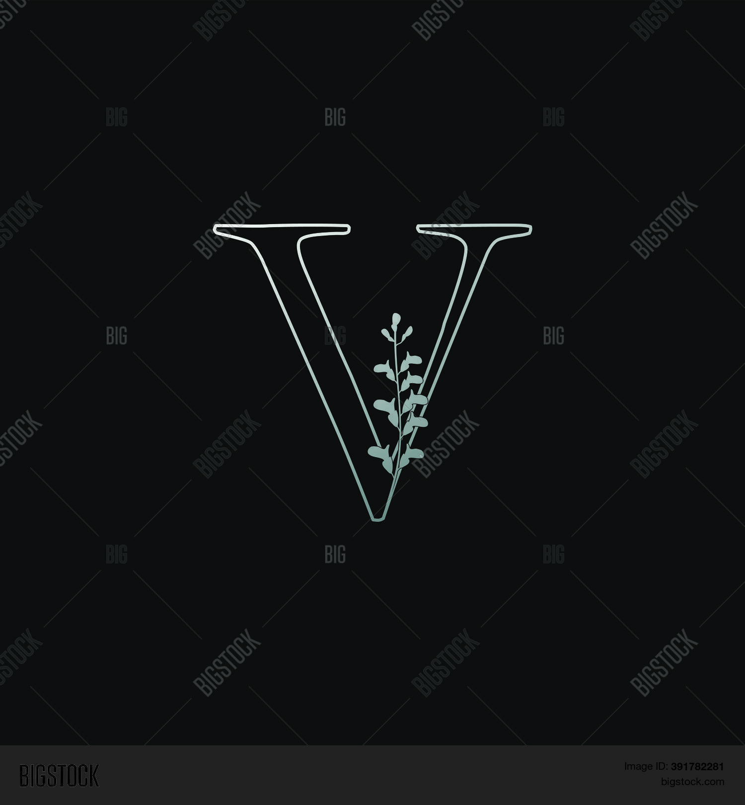 Outline Letter V Logo Vector & Photo (Free Trial) | Bigstock