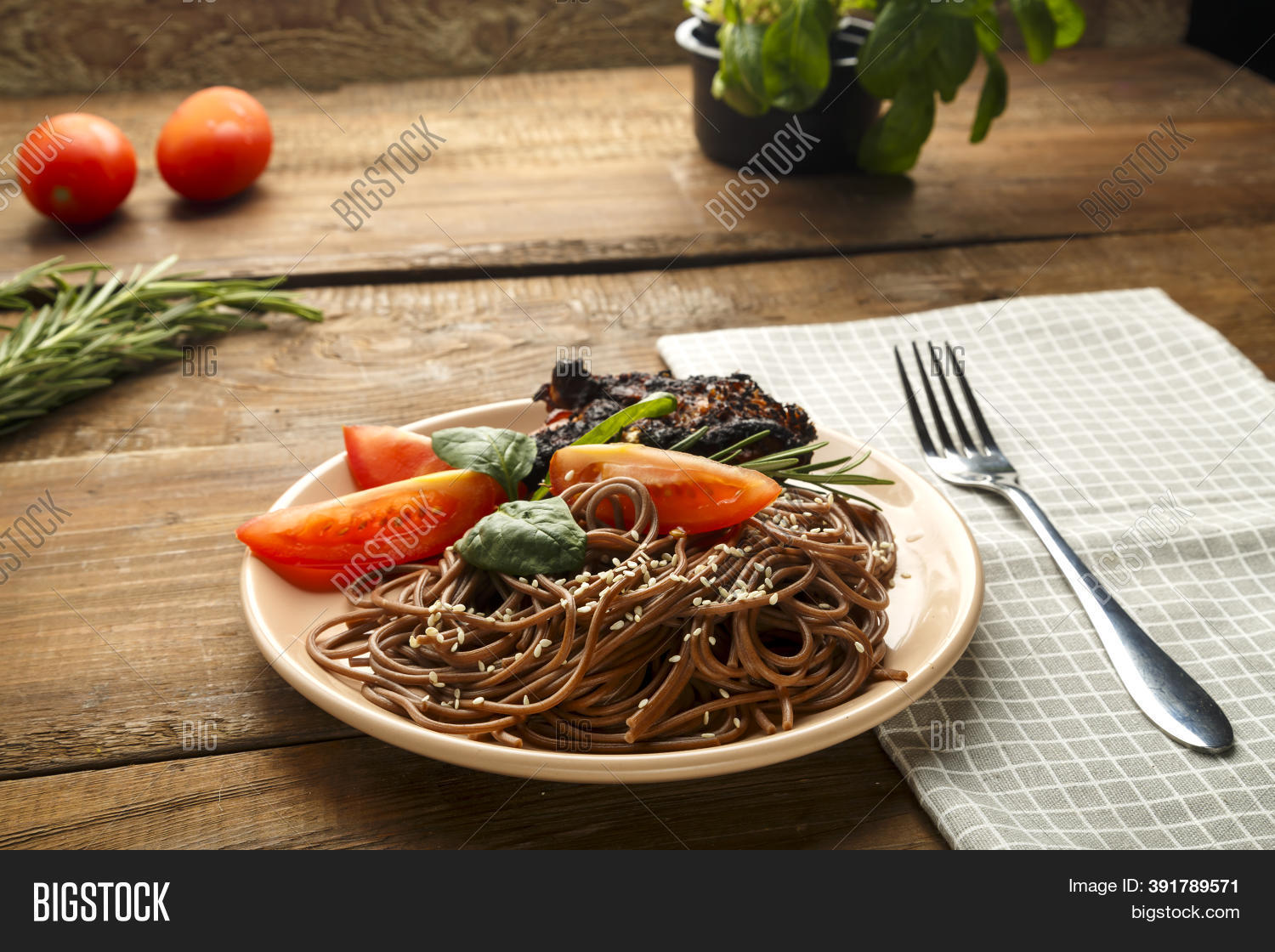 Plate Soba Chicken, Image & Photo (Free Trial) | Bigstock