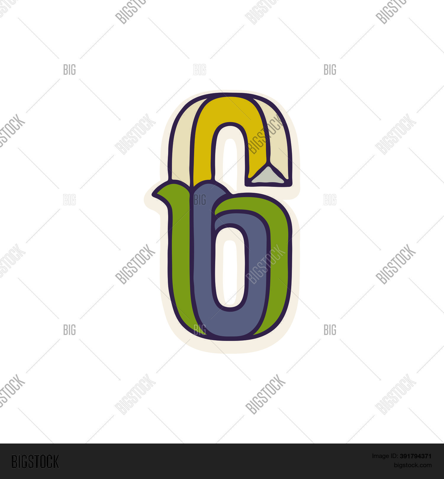 Number Six Logo Vector & Photo (Free Trial) | Bigstock