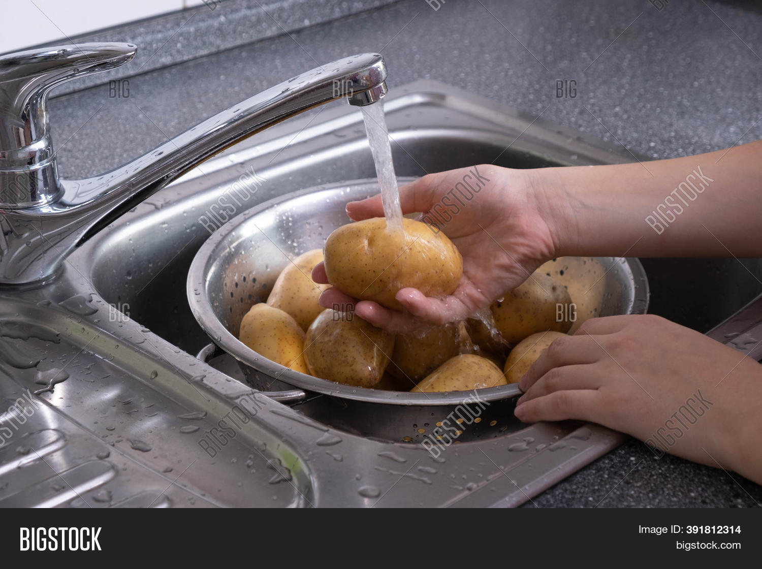 Potatoes Washed Under Image & Photo (Free Trial) | Bigstock