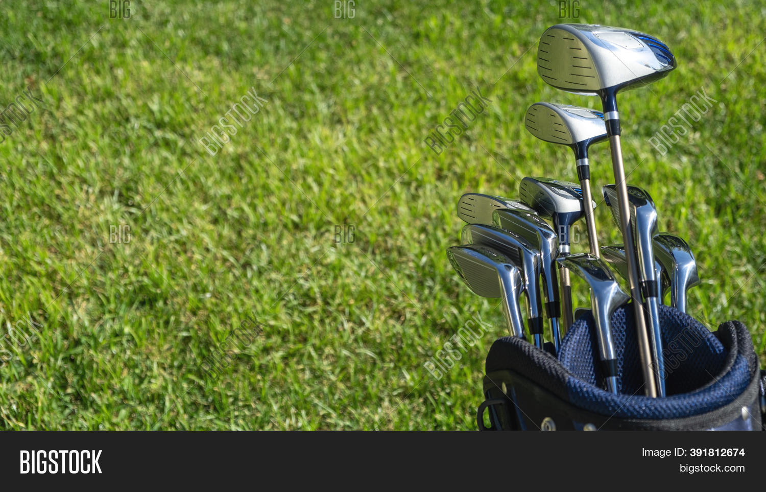 Golf Sticks On Green Image & Photo (Free Trial) | Bigstock
