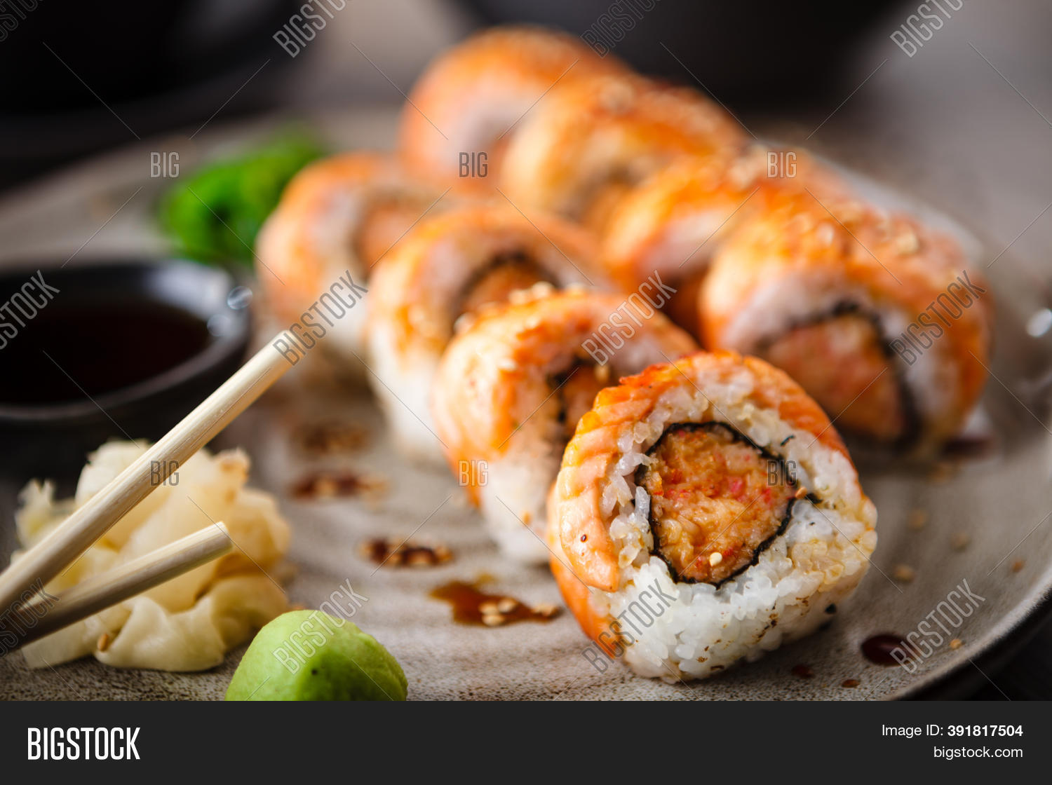 Baked Sushi Maki Rolls Image & Photo (Free Trial) | Bigstock