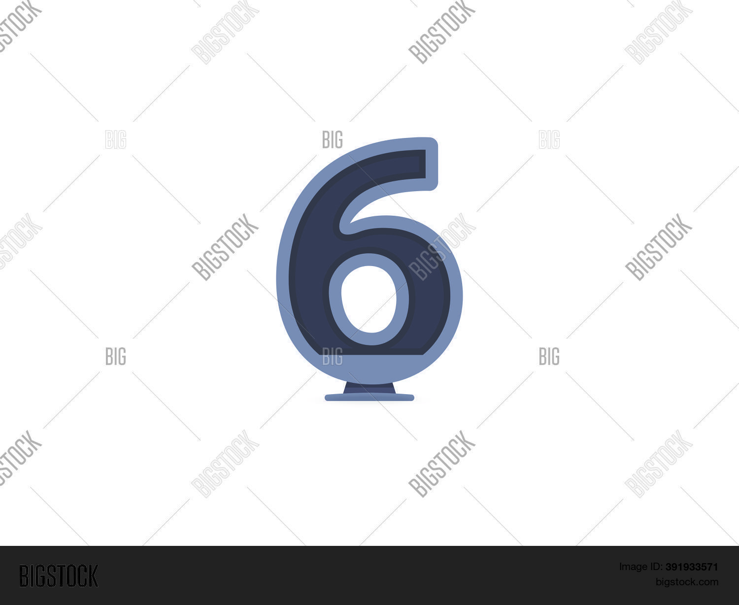 6 Vector Number Vector & Photo (Free Trial) | Bigstock
