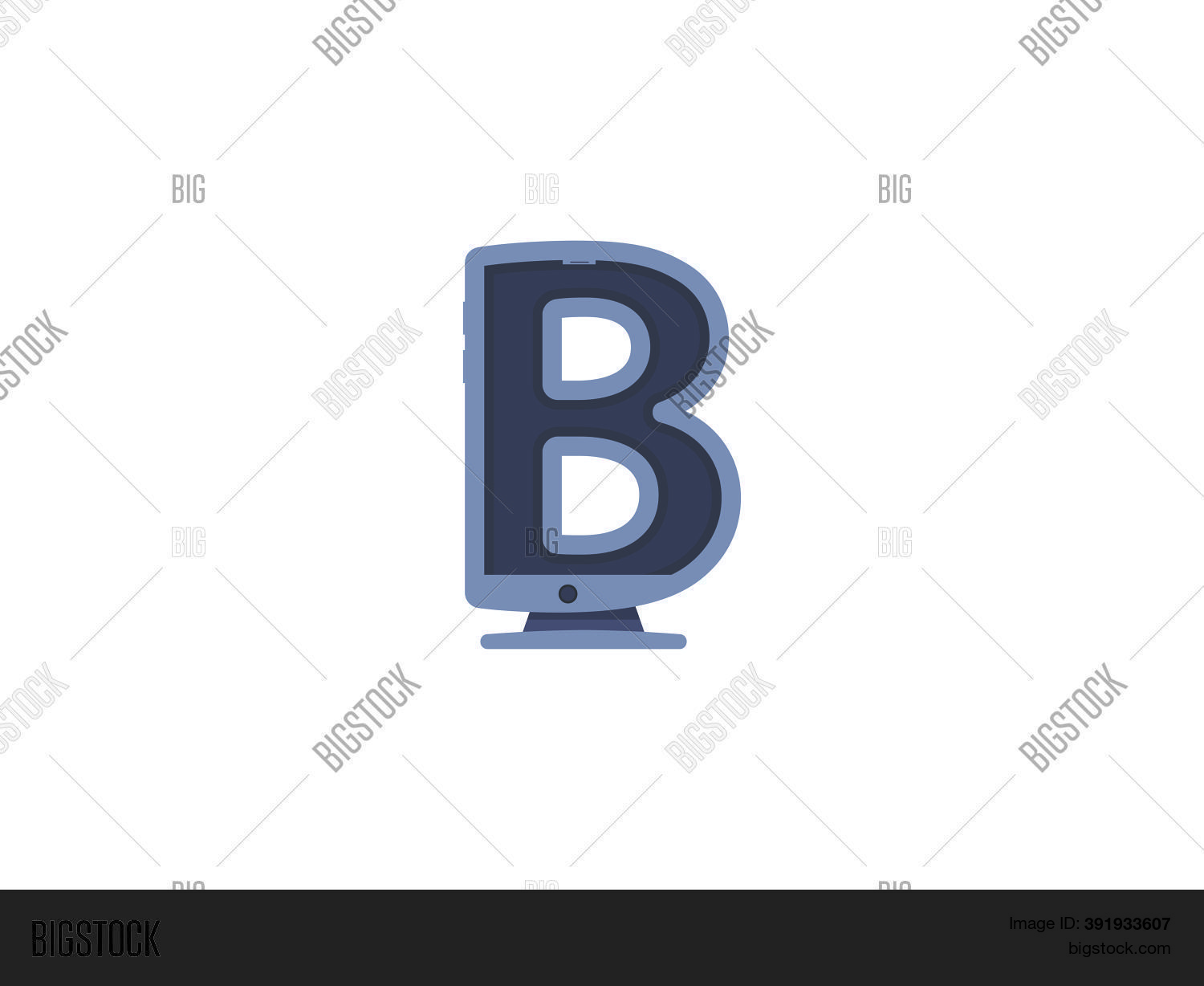 B Letter Technology Vector & Photo (Free Trial) | Bigstock