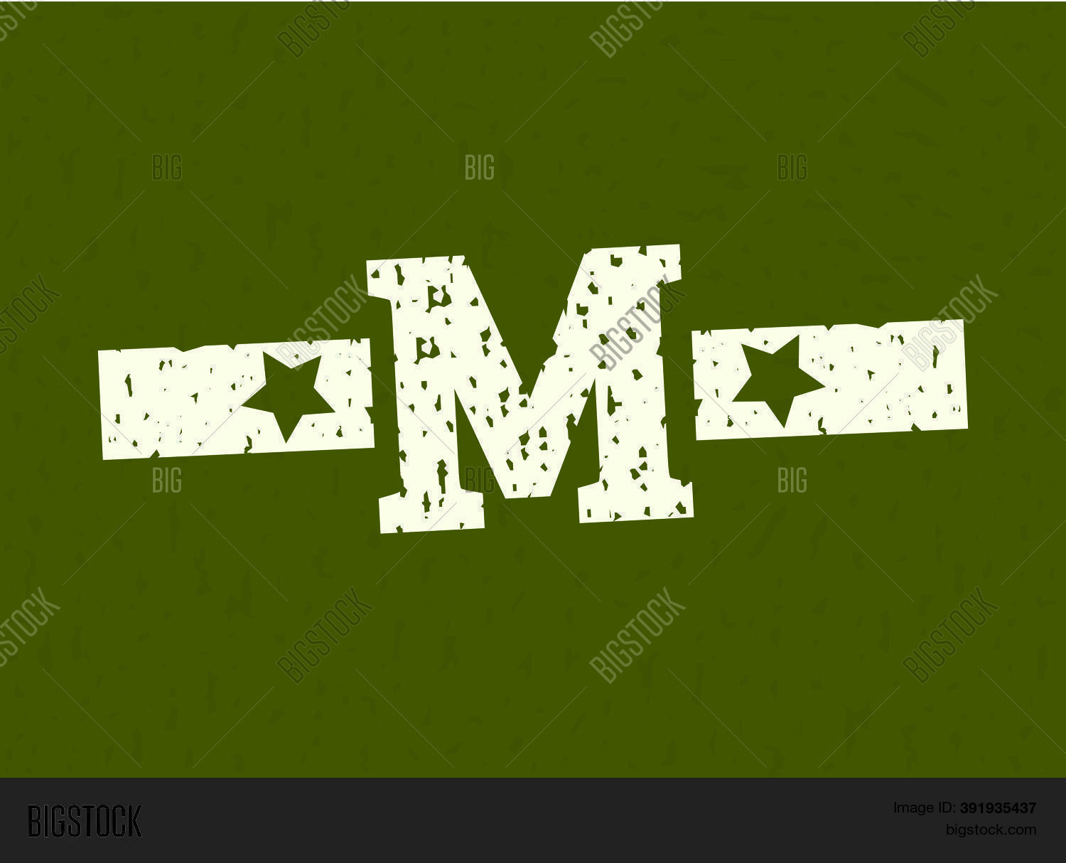 M Badge Letter Vector & Photo (Free Trial) | Bigstock