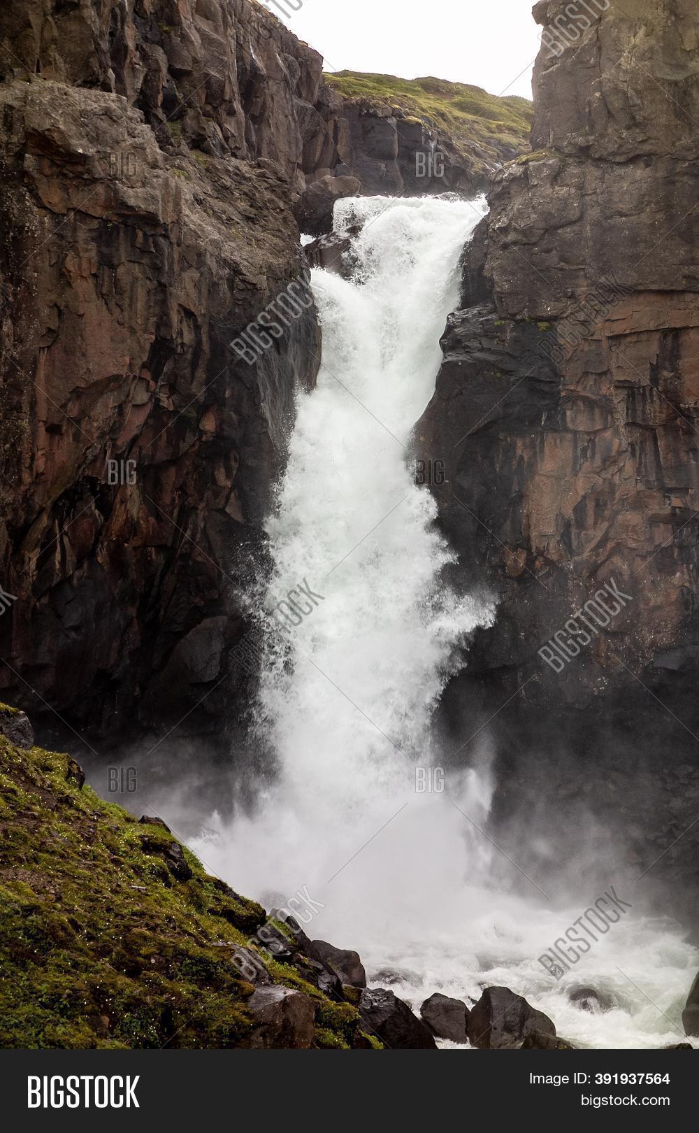 Fardagafoss Waterfall Image & Photo (Free Trial) | Bigstock