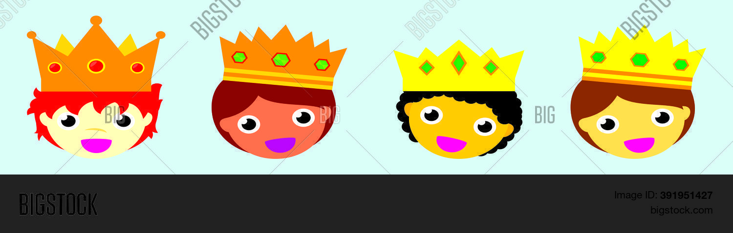 Set Cute King Cartoon Vector & Photo (Free Trial) | Bigstock