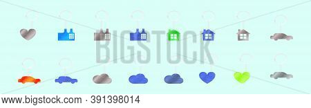 Set Key Chain Cartoon Vector & Photo (Free Trial) | Bigstock