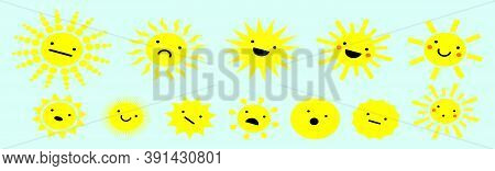 Set Sun Clipart Vector & Photo (Free Trial) | Bigstock