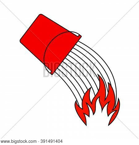 Fire Bucket Icon. Vector & Photo (Free Trial) | Bigstock
