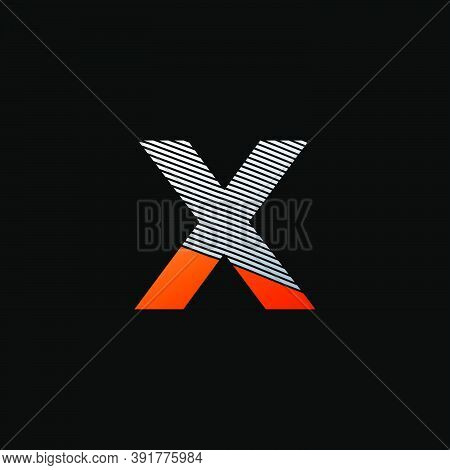 Line Stripes Letter X Vector & Photo (Free Trial) | Bigstock