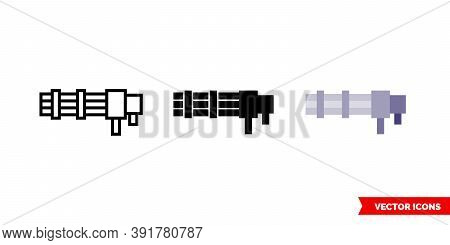 Minigun Icon 3 Types Vector & Photo (Free Trial) | Bigstock