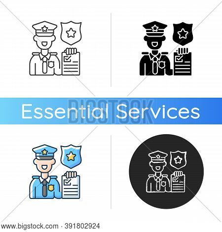 Law Enforcement Icon Vector & Photo (Free Trial) | Bigstock