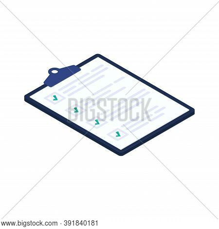 Isometric Checklist Vector & Photo (Free Trial) | Bigstock