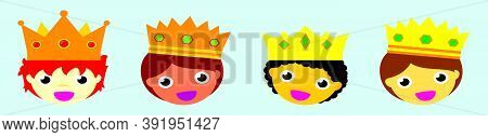 Set Cute King Cartoon Vector & Photo (Free Trial) | Bigstock