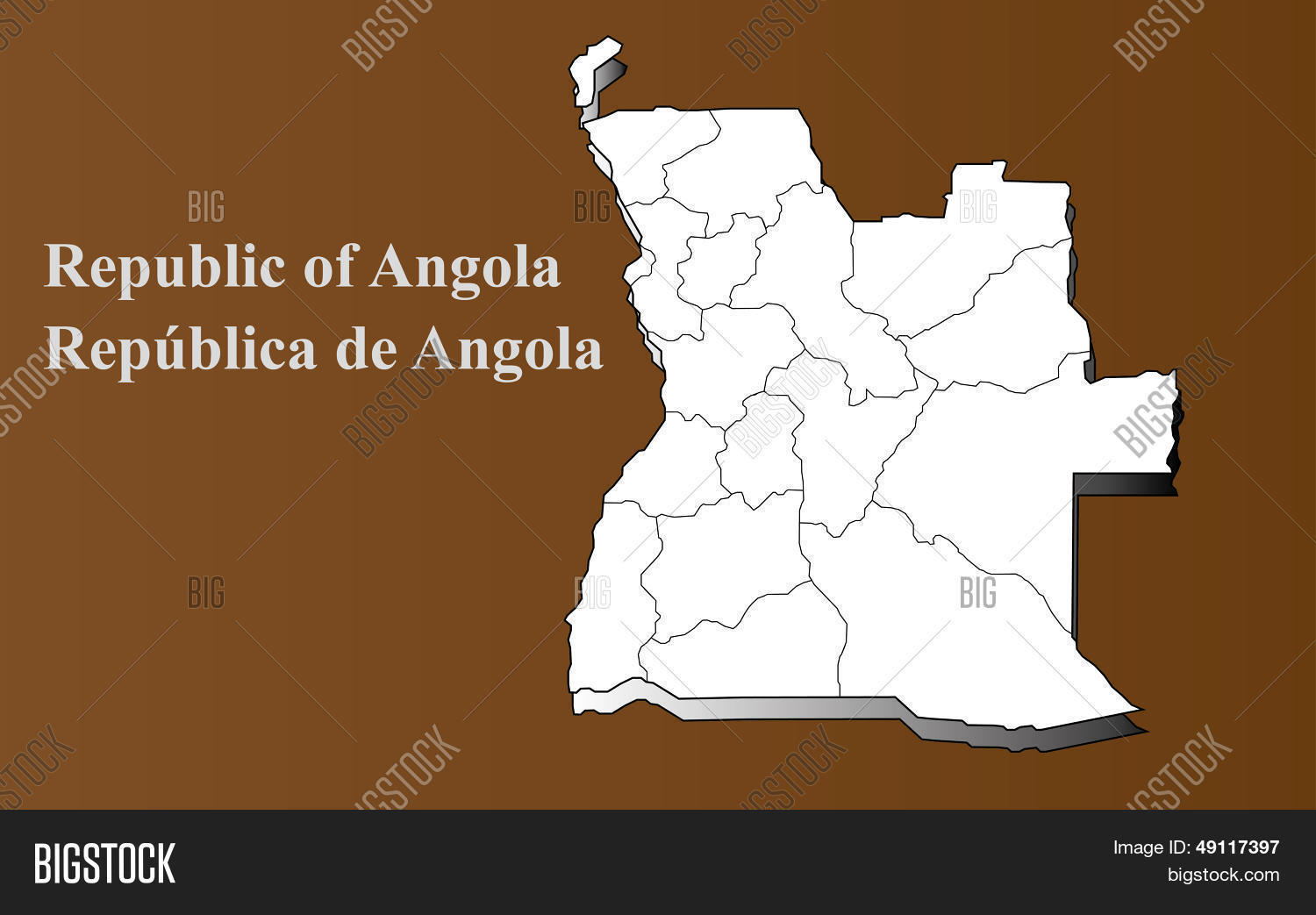 Angola Map Vector & Photo (Free Trial) | Bigstock