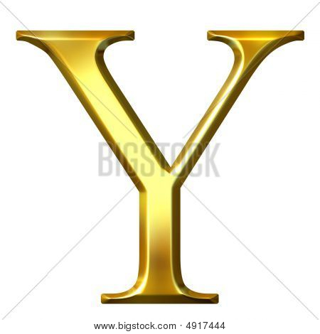 Imagen y foto Letra Griega Oro 3D (prueba gratis) | Bigstock