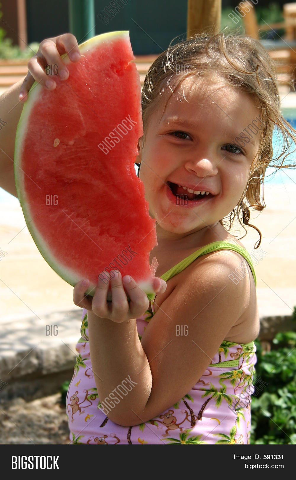 Watermelon Girl Image & Photo (Free Trial) | Bigstock