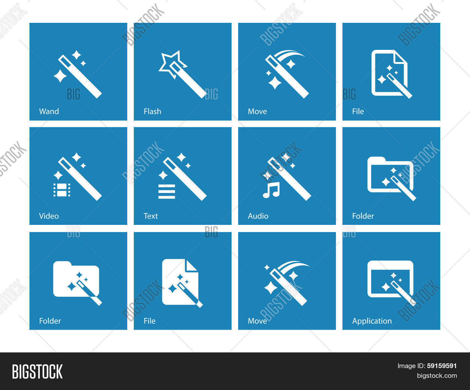 Magician Icons Vector & Photo (Free Trial) | Bigstock