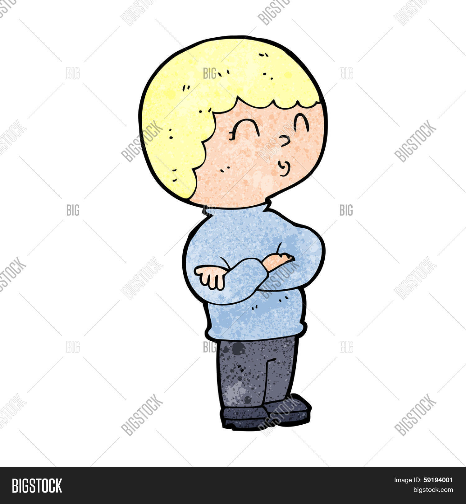 Cartoon Boy Folded Vector & Photo (Free Trial) | Bigstock