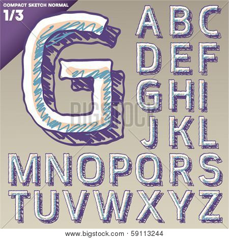 Sketch Alphabet. Vector & Photo (Free Trial) | Bigstock