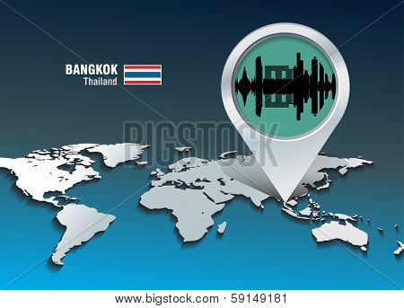 Map Pin Bangkok Vector & Photo (Free Trial) | Bigstock