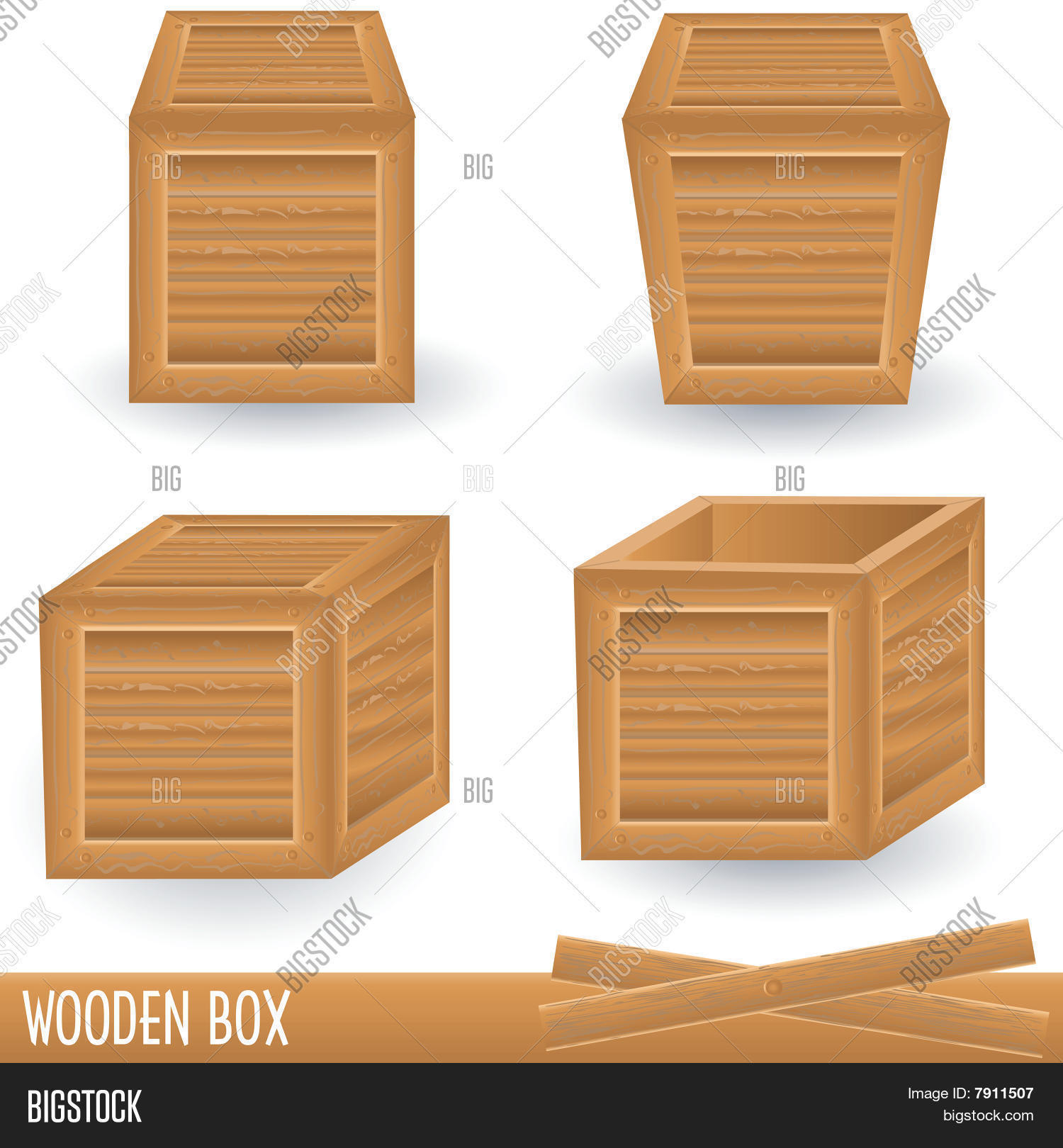 Wooden Box Vector & Photo (Free Trial) | Bigstock