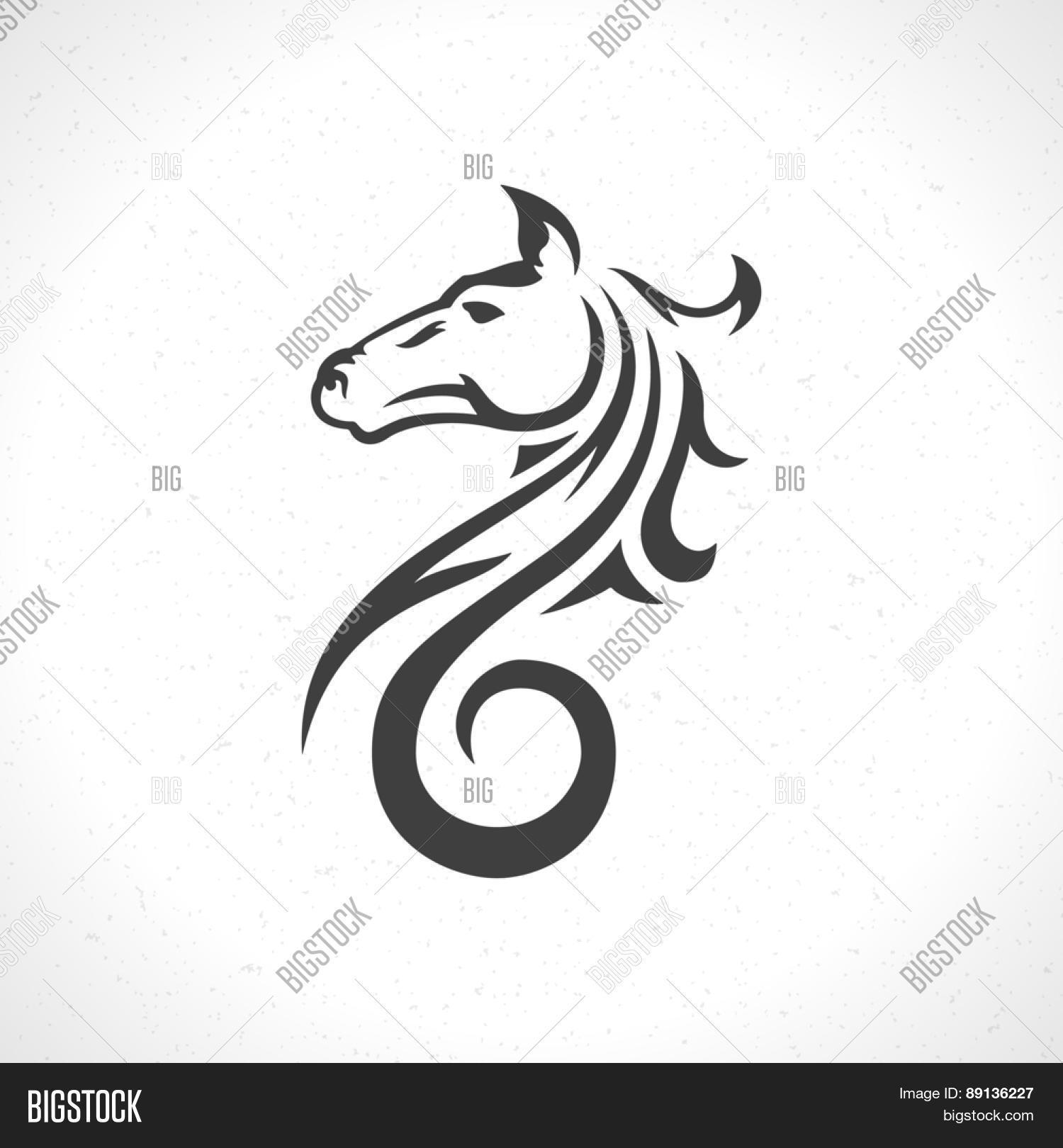 Horse Face Logo Vector & Photo (Free Trial) | Bigstock