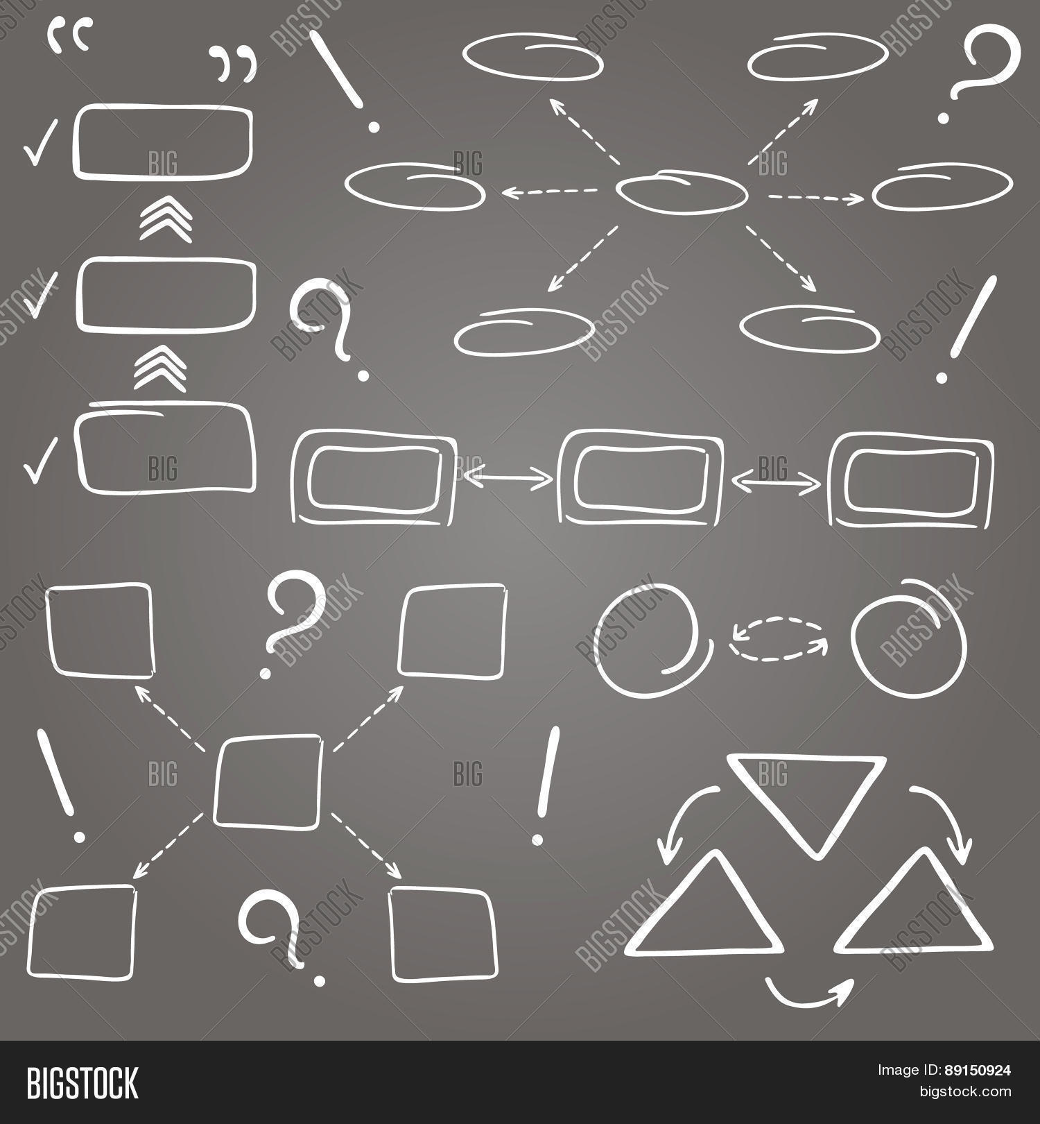 Set Hand Drawn Flow Vector & Photo (Free Trial) | Bigstock