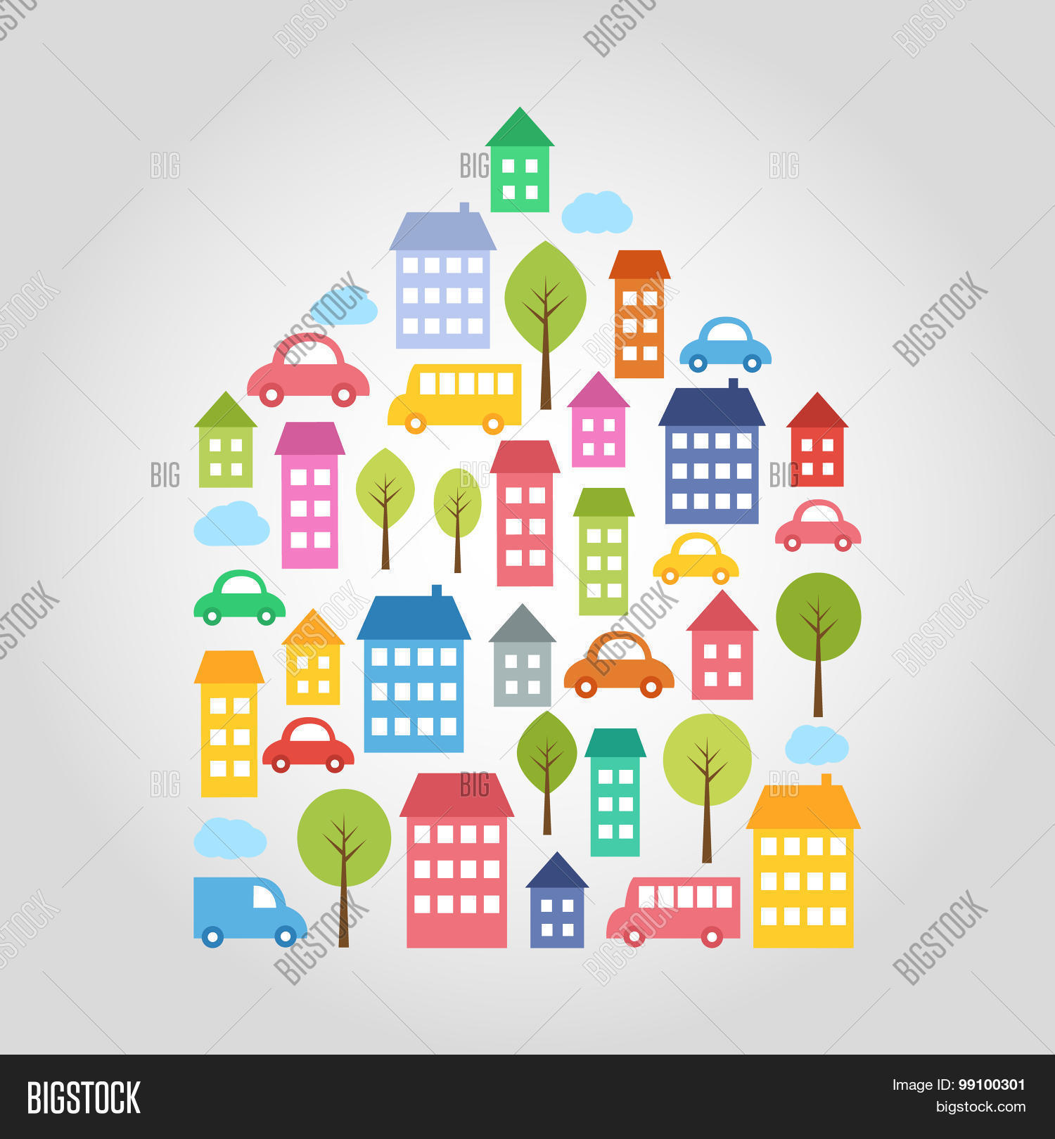 Town Design Elements Vector & Photo (Free Trial) | Bigstock