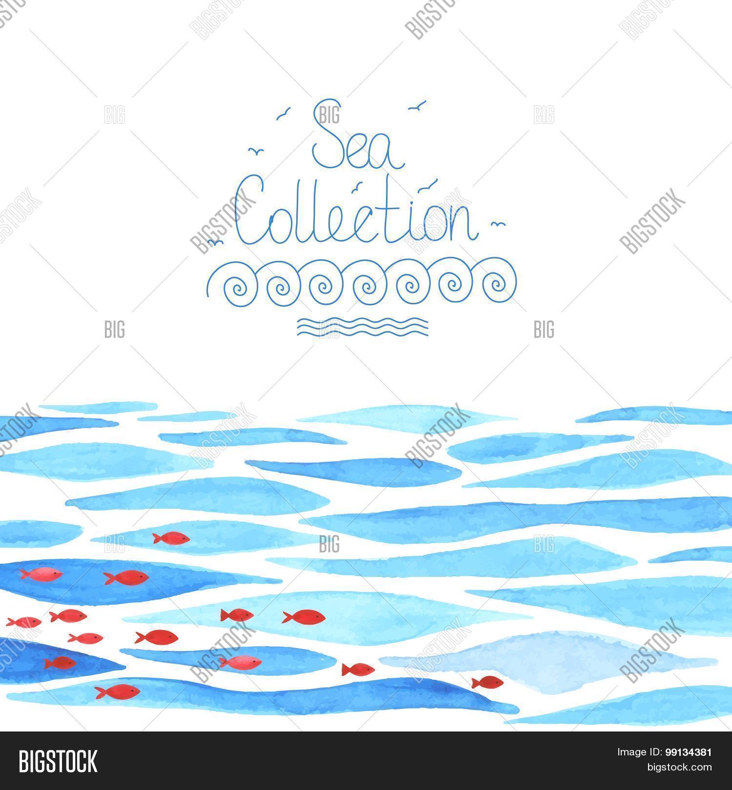 Watercolor Sea Vector & Photo (Free Trial) | Bigstock
