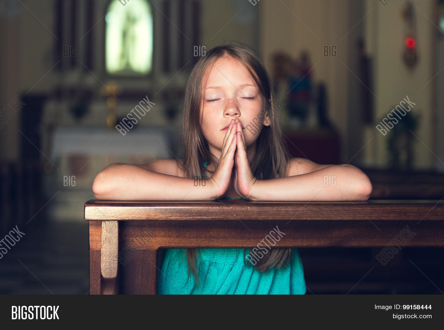Child Praying Church Image & Photo (Free Trial) | Bigstock