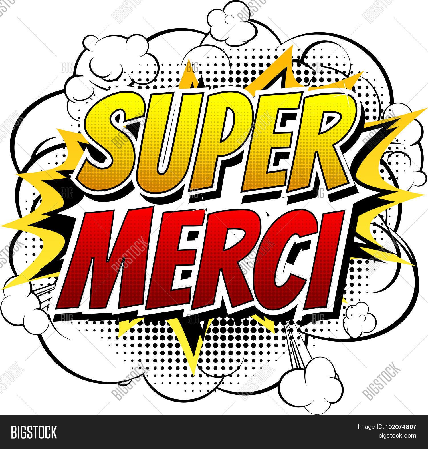Super Merci - Comic Vector & Photo (Free Trial) | Bigstock