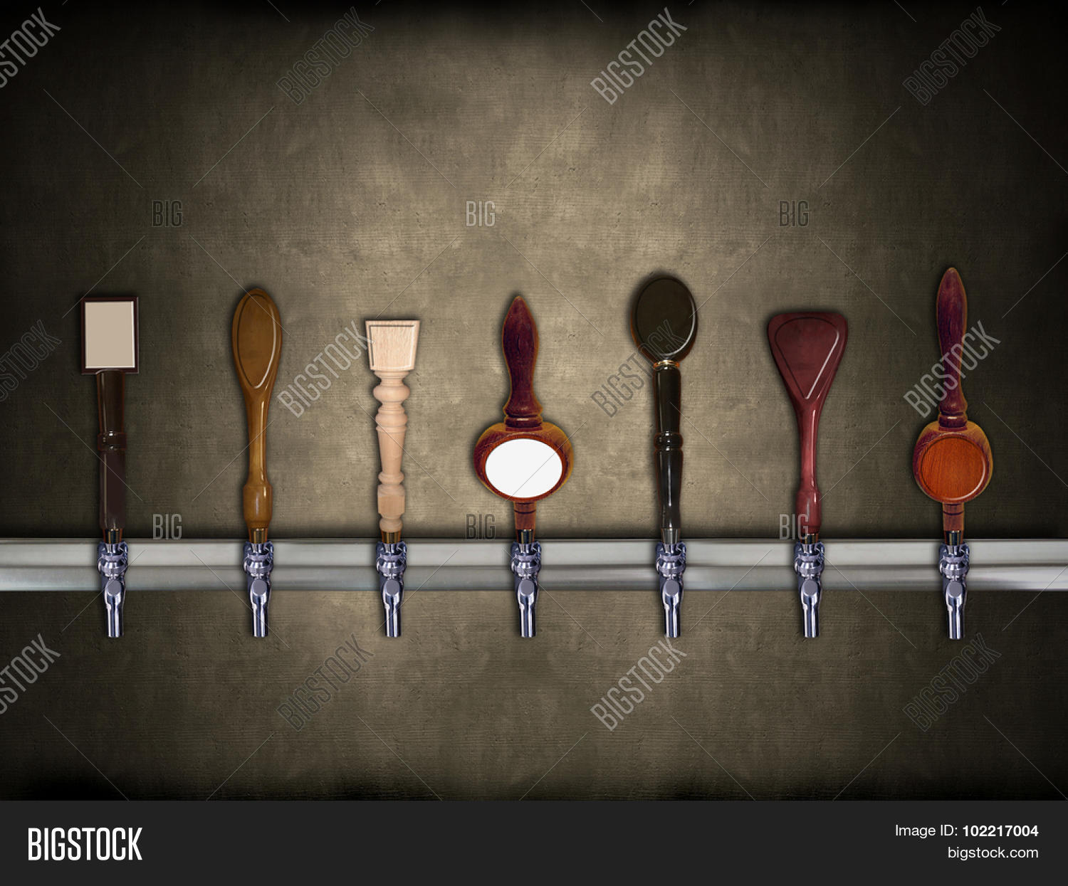 Multiple Beer Taps Row Image & Photo (Free Trial) | Bigstock