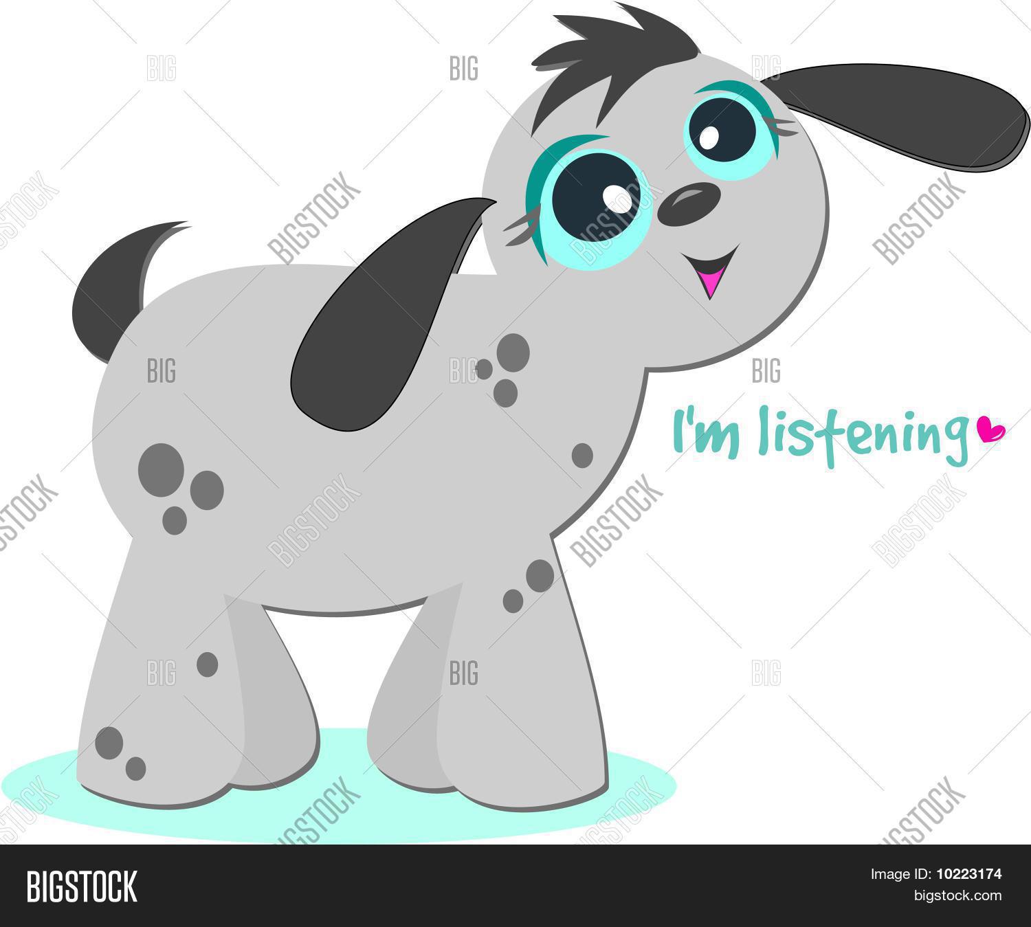 Listening Dog Vector & Photo (Free Trial) | Bigstock