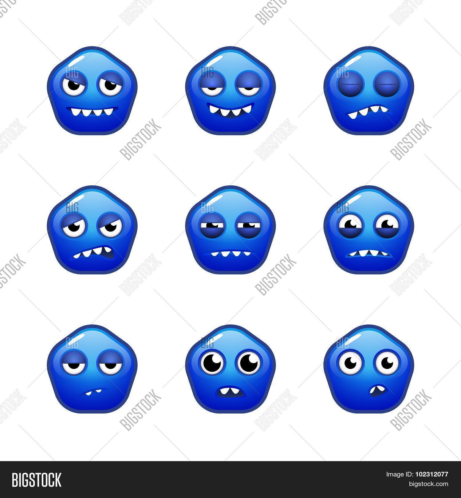 Blue Monster's Vector & Photo (Free Trial) | Bigstock